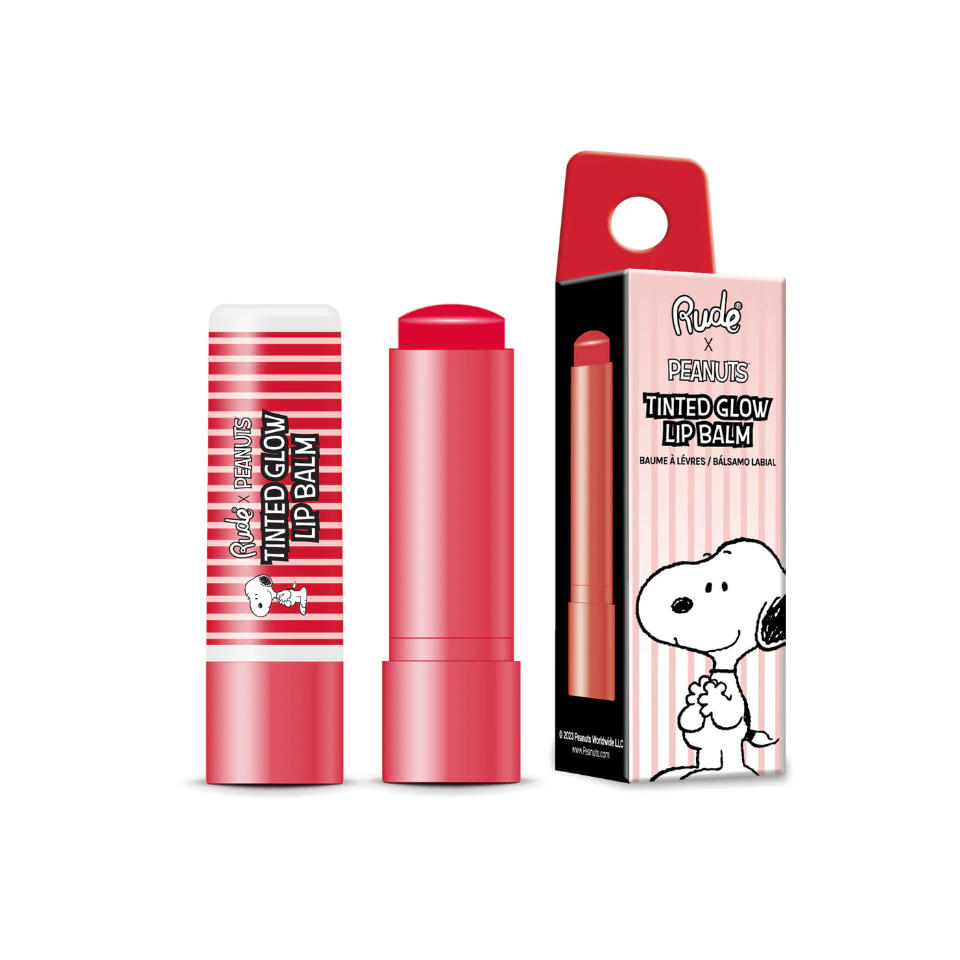 Rude Cosmetics - Peanuts Tinted Glow Lip Balm Snoopy – Discount Beauty ...