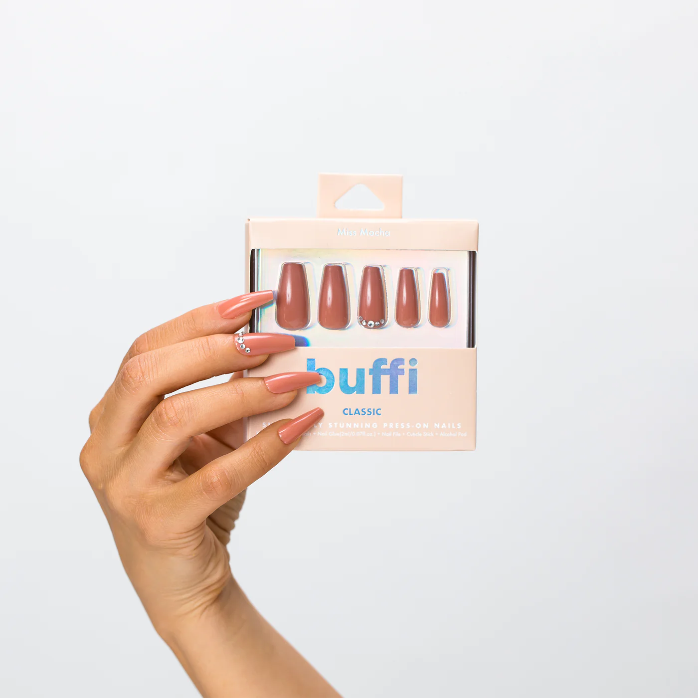 Kara Beauty - Buffi Press On Nails Miss Mocha – Discount Beauty Boutique