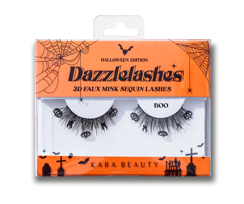 Kara Beauty - Halloween Dazzle Lashes 3D Faux Mink Sequin Lashes Boo ...