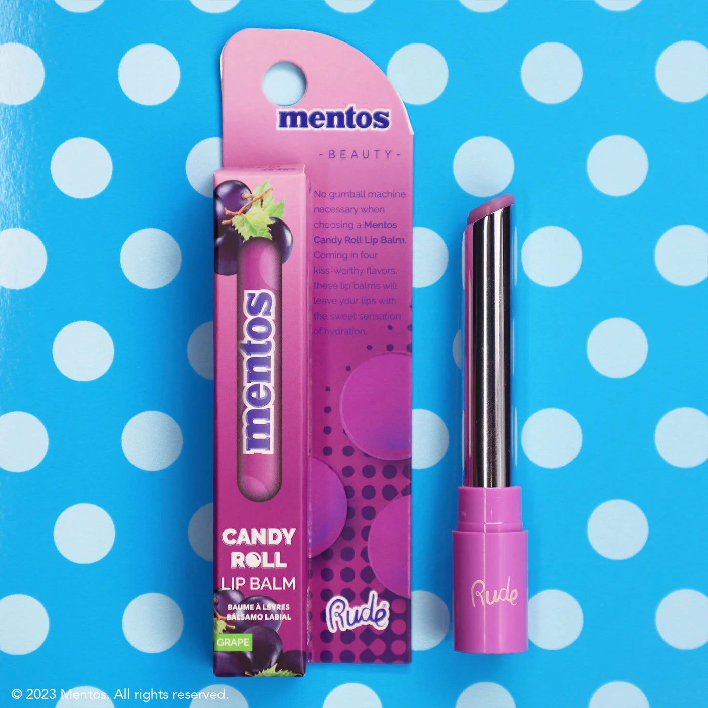 Rude Cosmetics - Mentos Candy Roll Lip Balm Grape – Discount Beauty ...